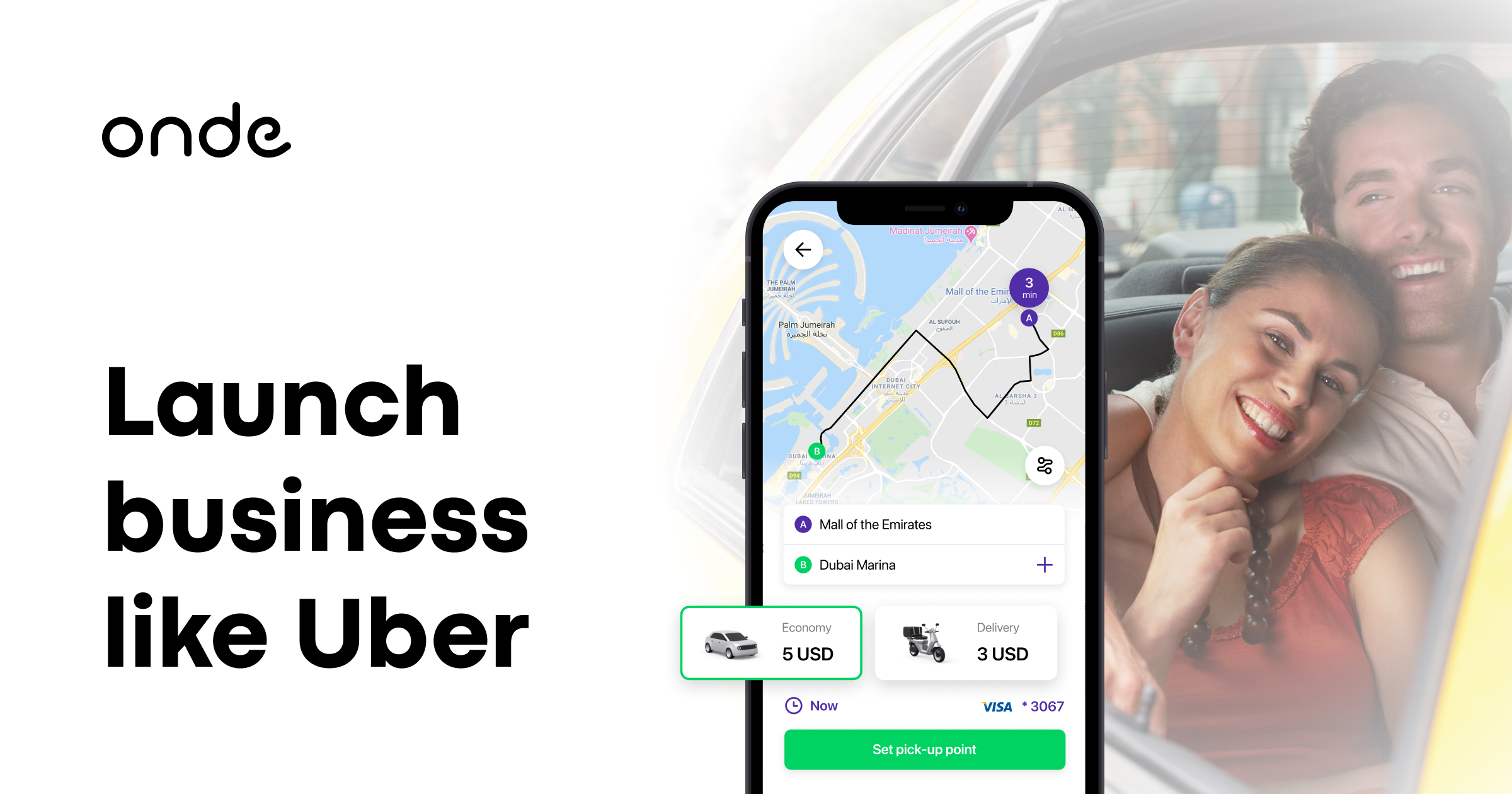 Get an App Like Uber: Ready-to-Use Ride-Hailing Solution | Onde