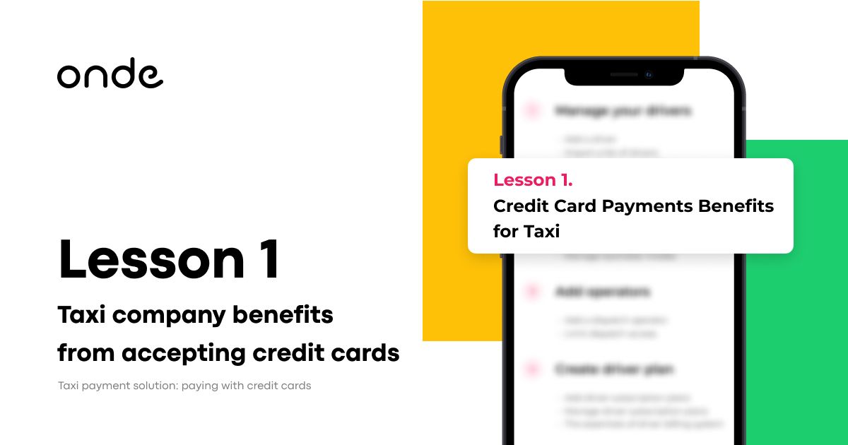 Credit Card Payments Benefits for Taxi